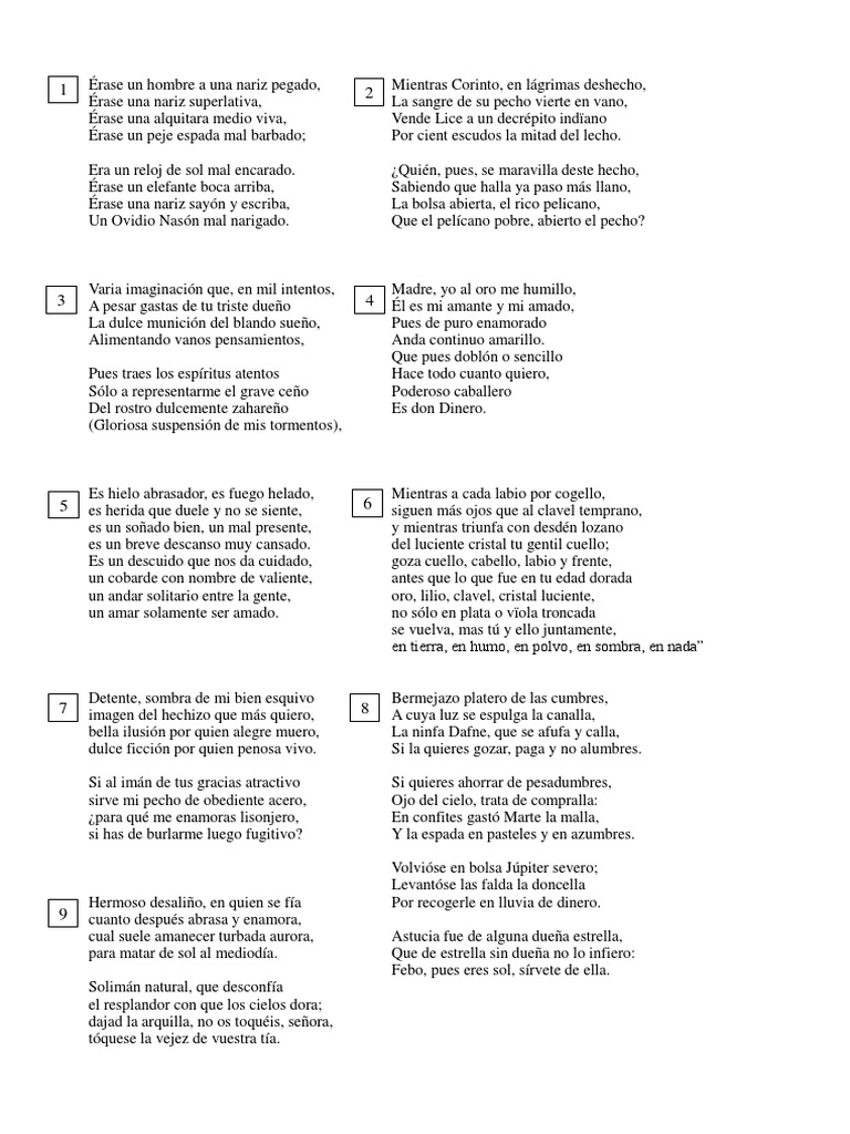 El Barroco Poemas | PDF | Sonetos | Metáfora