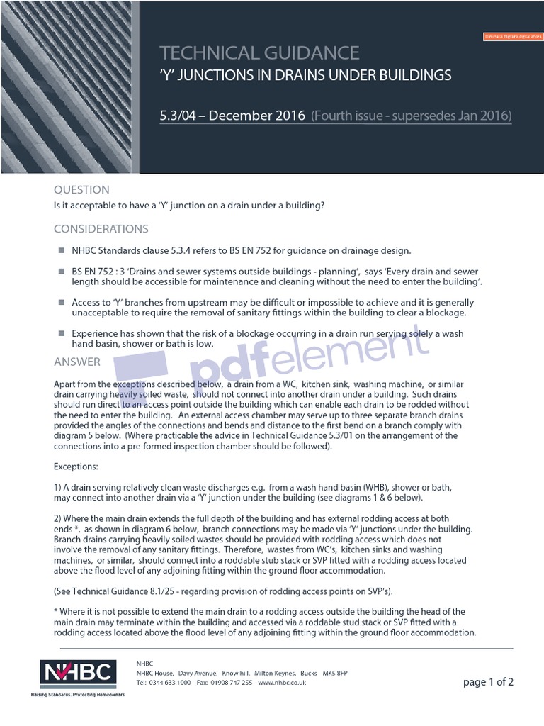 Y Connection | PDF | Storm Drain | Sanitary Sewer