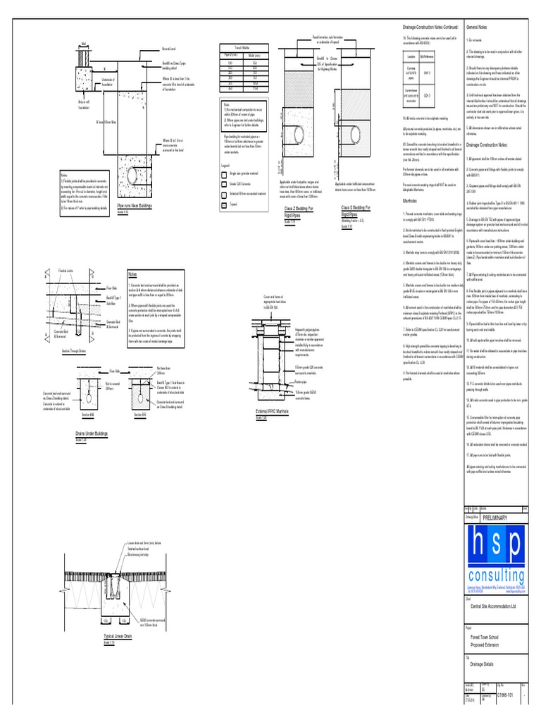 Drainage Construction Notes Continued | PDF | Pipe (Fluid Conveyance ...