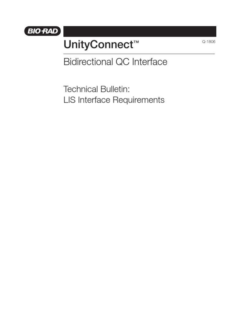 UnityConnect Bidirectional QC Interface | PDF | Computer Standards ...