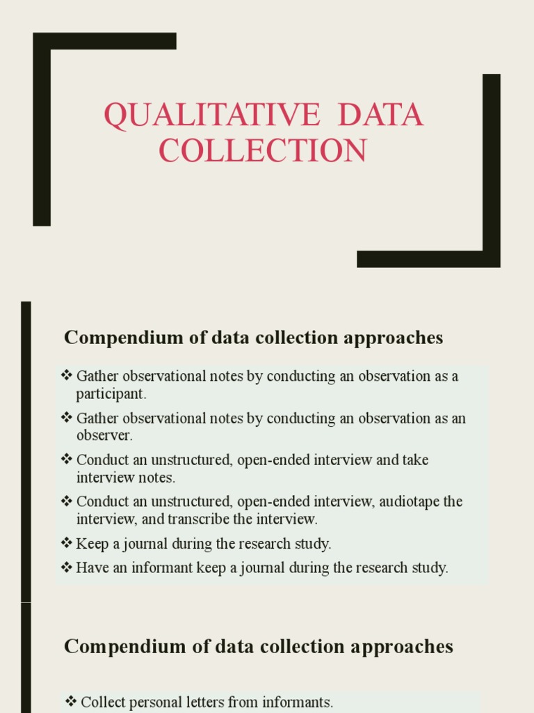 Qualitative Data Collection | PDF | Qualitative Research | Interview