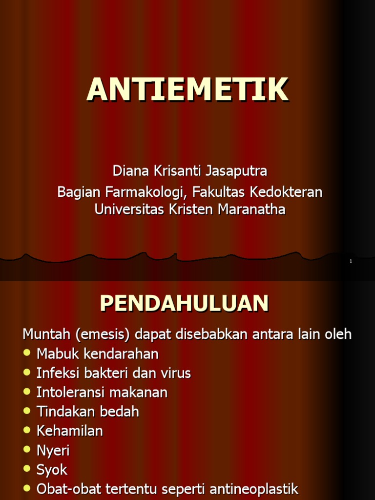 Antiemetik - DR - Diana | PDF | Kesehatan Holistik