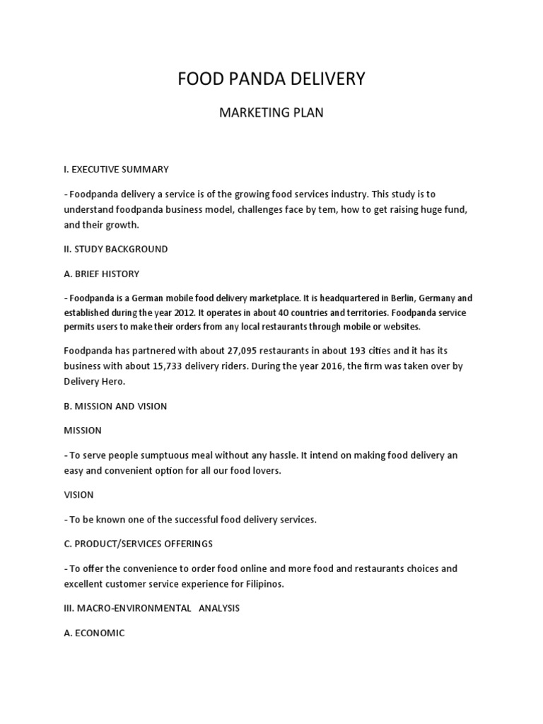 Food Panda Delivery | PDF | Business Economics | Market (Economics)