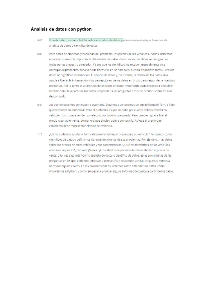 Analisis de Datos Con Python | PDF
