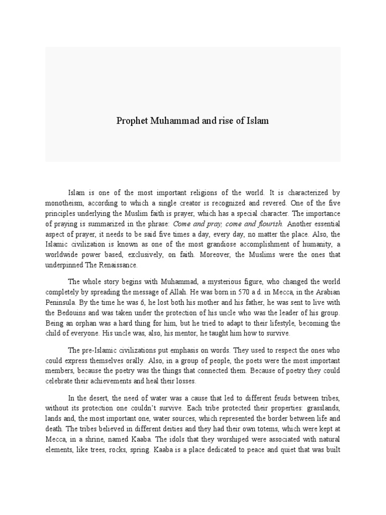 Profetul Mahomed | PDF | Muhammad | Mecca