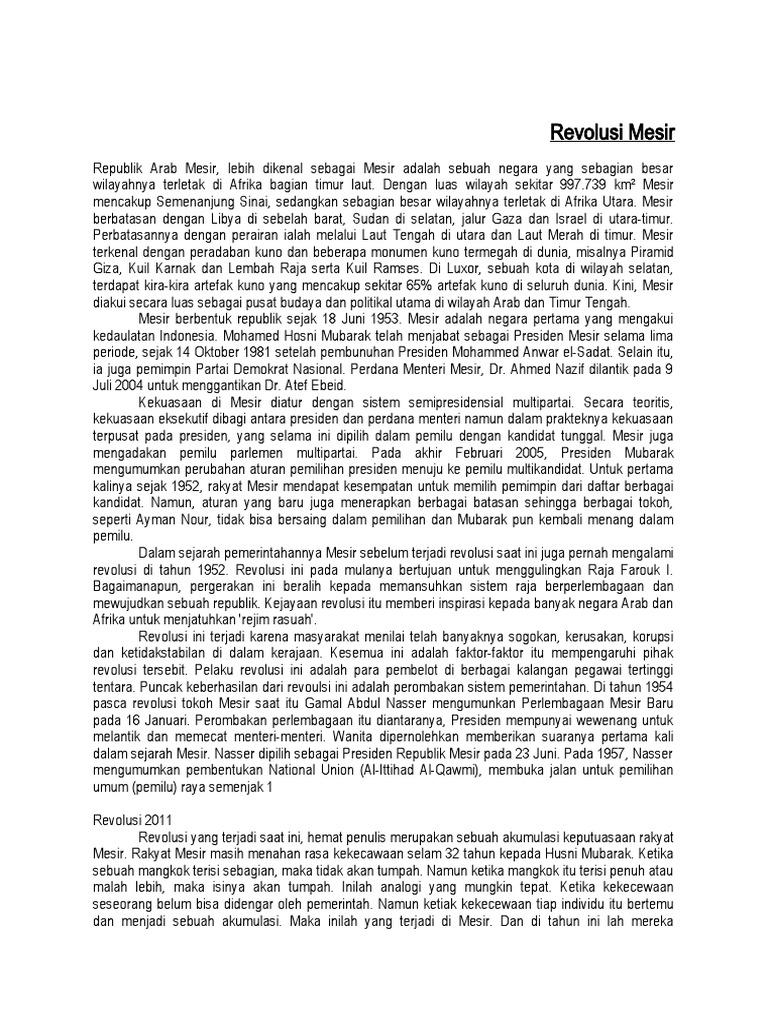 Revolusi Mesir | PDF