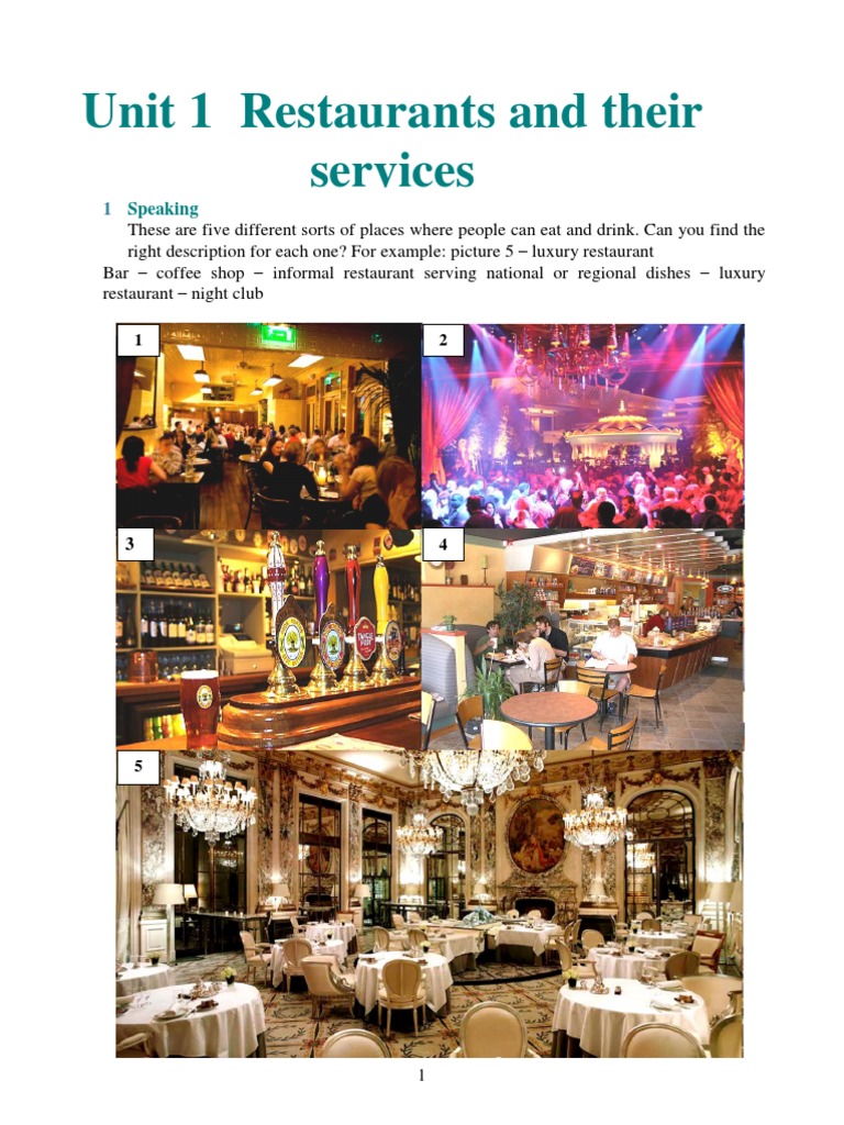 Text Book-Tourism 2 | PDF | Restaurants | Waiting Staff