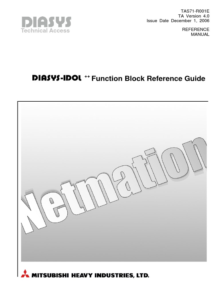 TAS71 R001E Ver4 DIASYS IDOL Function Block Reference Guide | PDF | Input/Output | Parameter ...