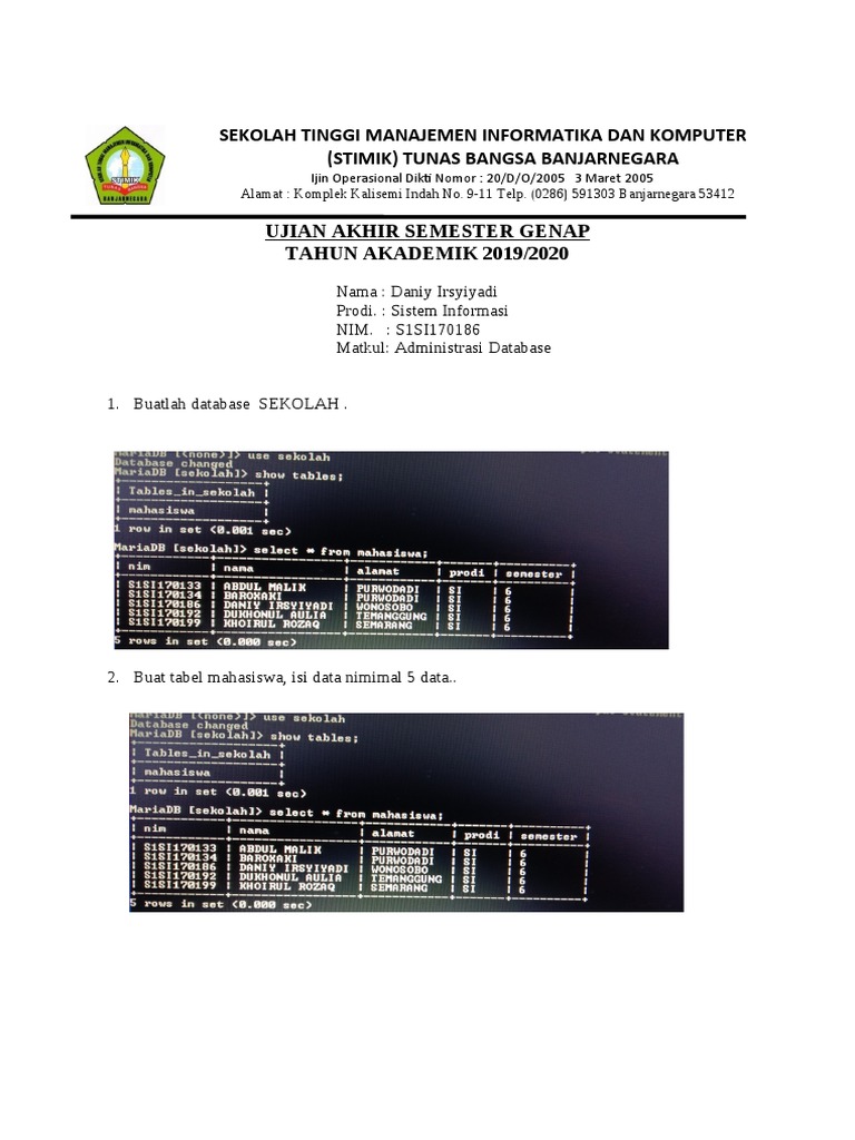 Administrasi Database | PDF