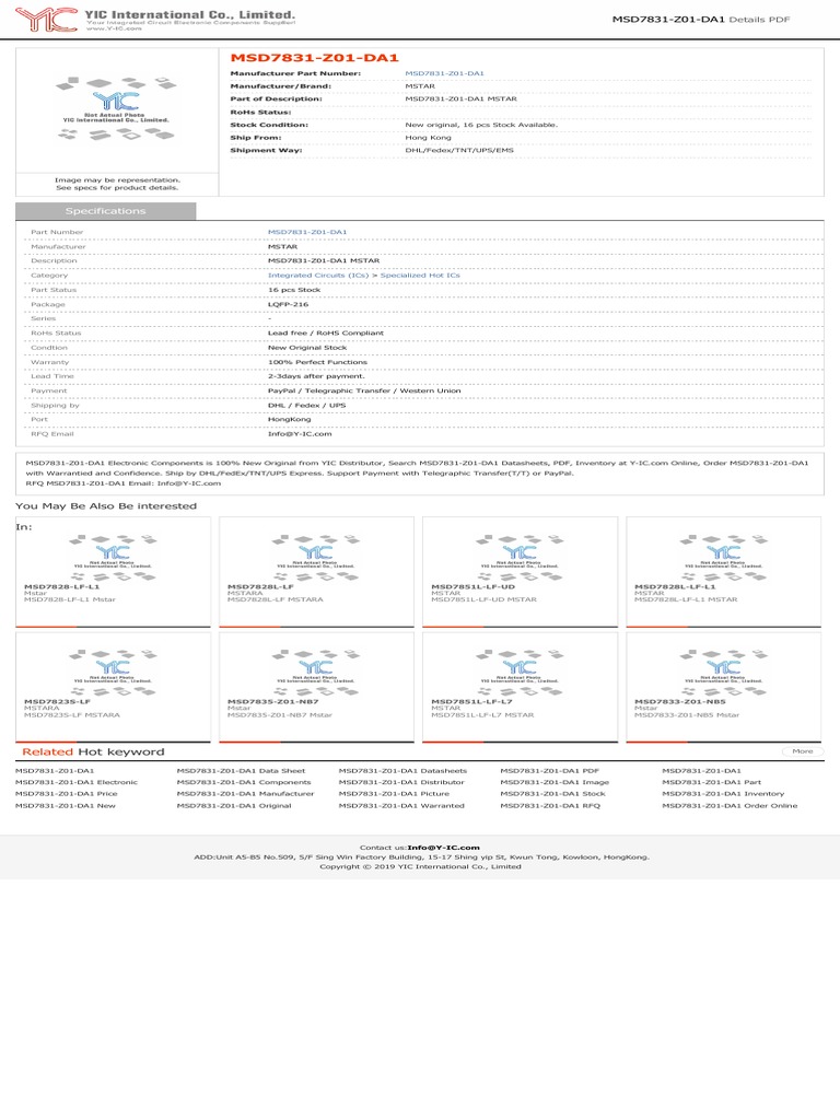 MSD7831 Z01 Da1 | PDF
