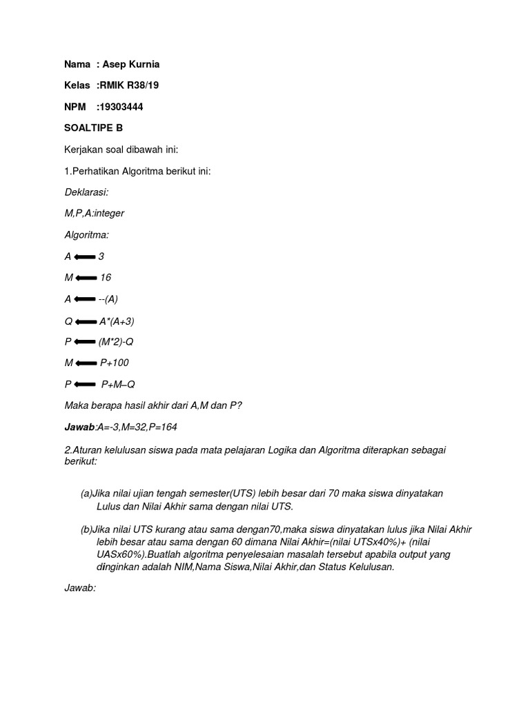 Asep Kurnia Algoritma Uts | PDF