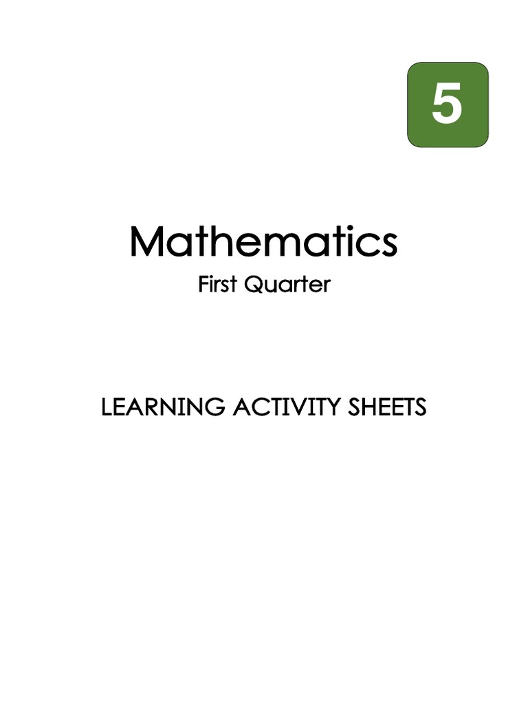 Mathematics: Learning Activity Sheets | PDF | Numbers | Number Theory
