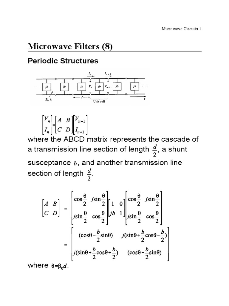 Microwave Filters (8) : Periodic Structures | PDF | Low Pass Filter ...