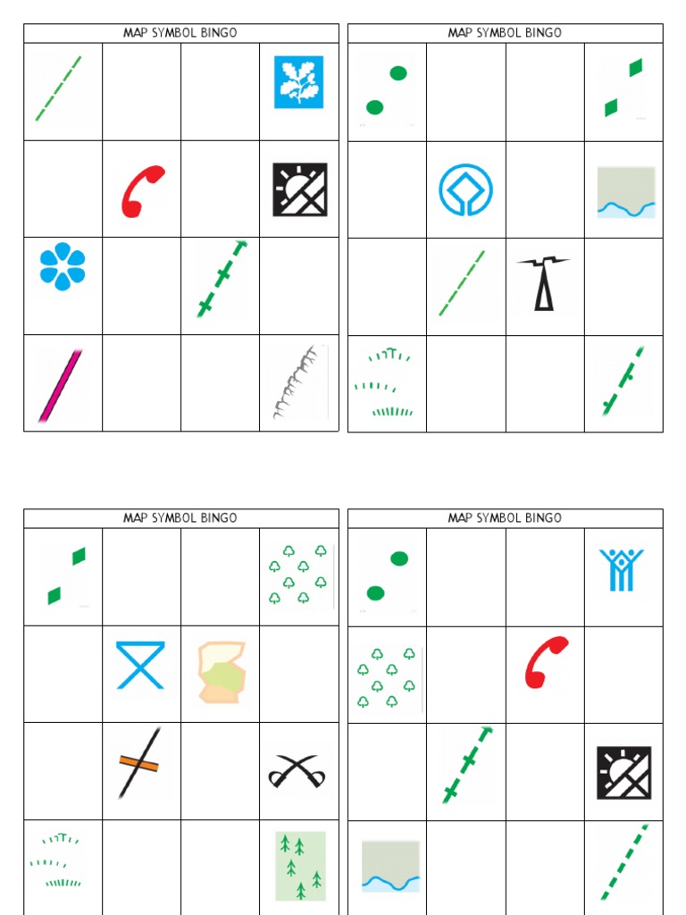 Map Symbols Bingo | PDF