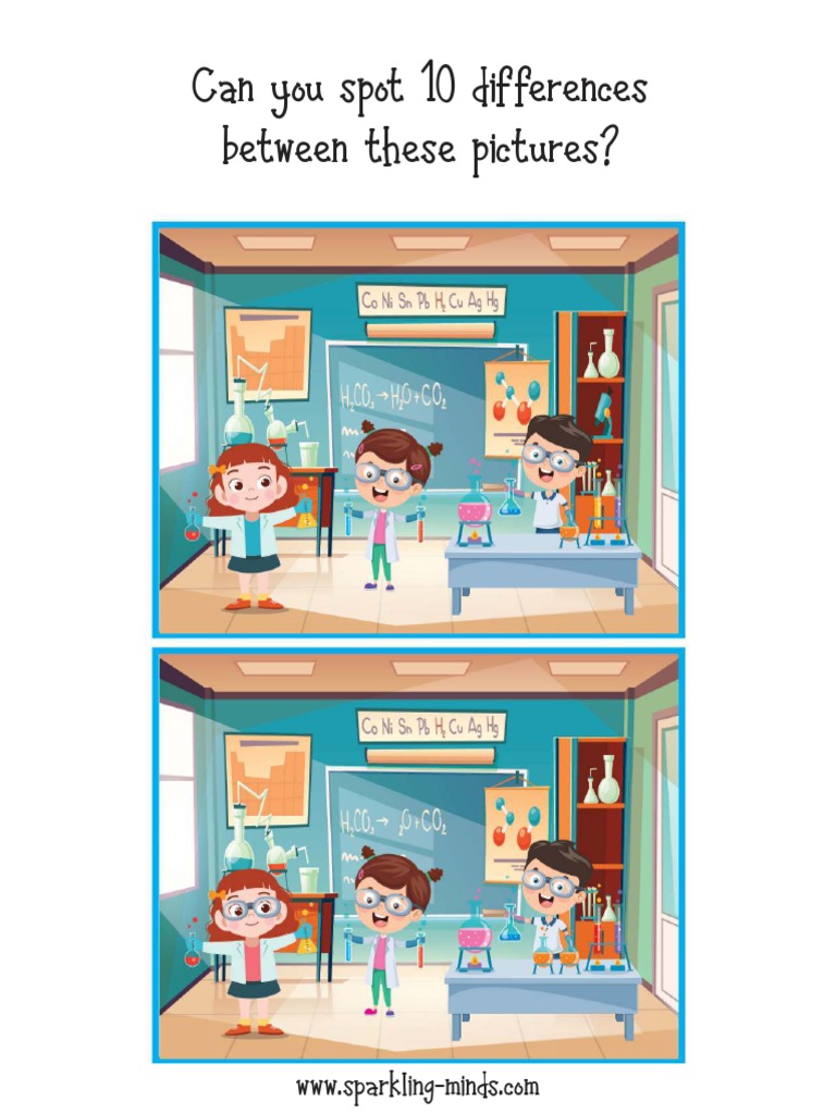 Science Lab Spot The Difference | PDF