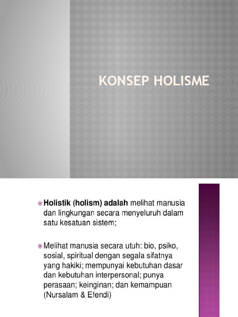 Konsep Holisme | PDF