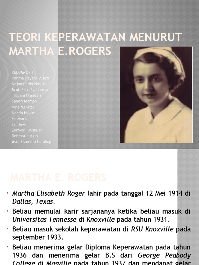 TEORI KEPERAWATAN MENURUT MARTHA E.ROGERS | PDF