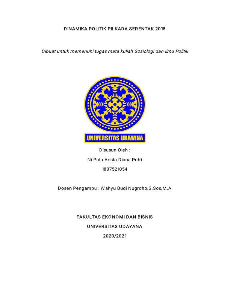 Sosiologi Politik - Ni Putu Arista Diana Putri - 1807521054 | PDF