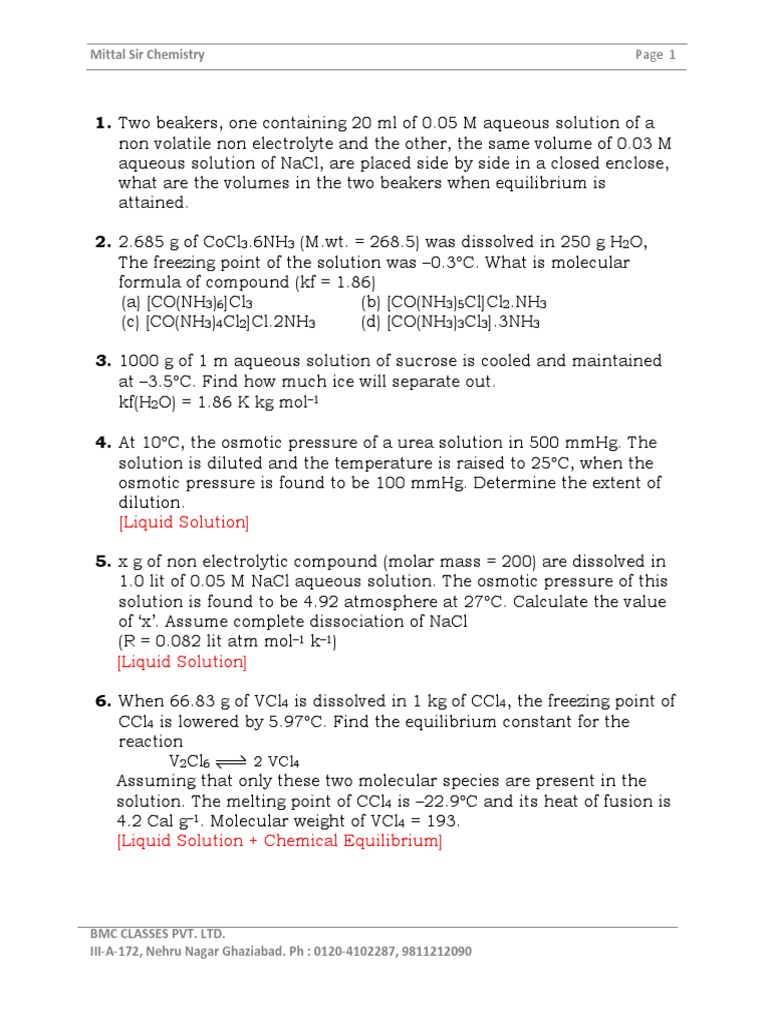 Worksheet 03.04.2020 PDF | PDF | Solution | Ammonia
