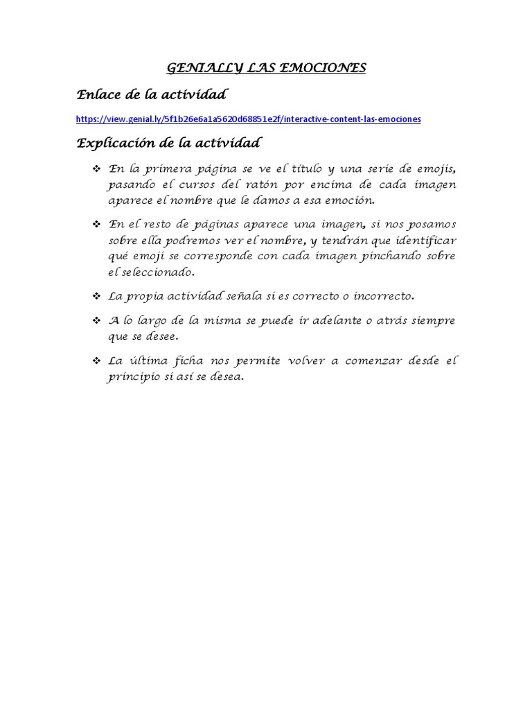 Genially Las Emociones Pdf