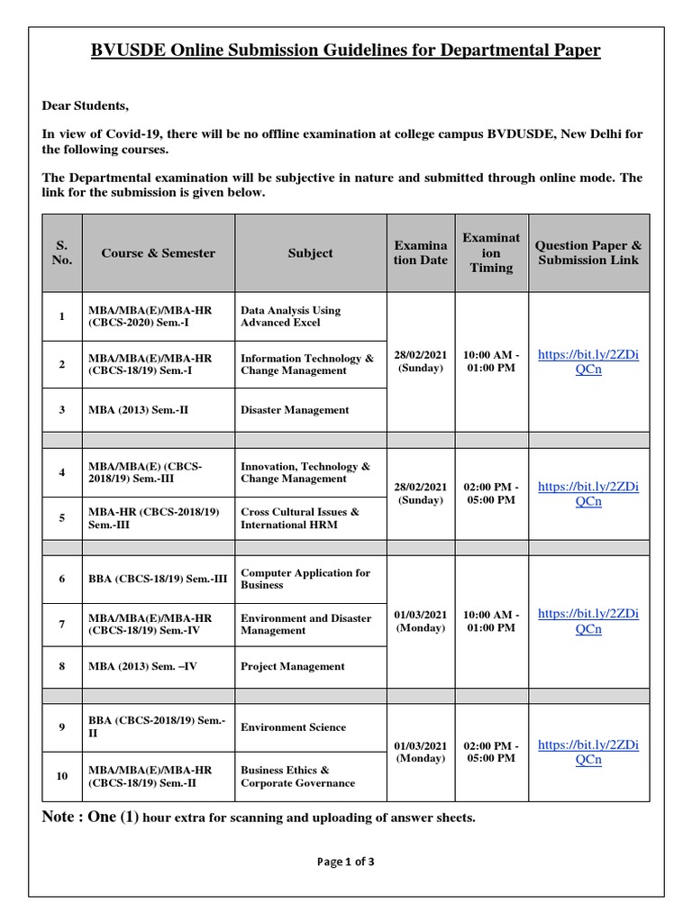 BVUSDE Online Exam Submission Guide | PDF | Communication | Computing