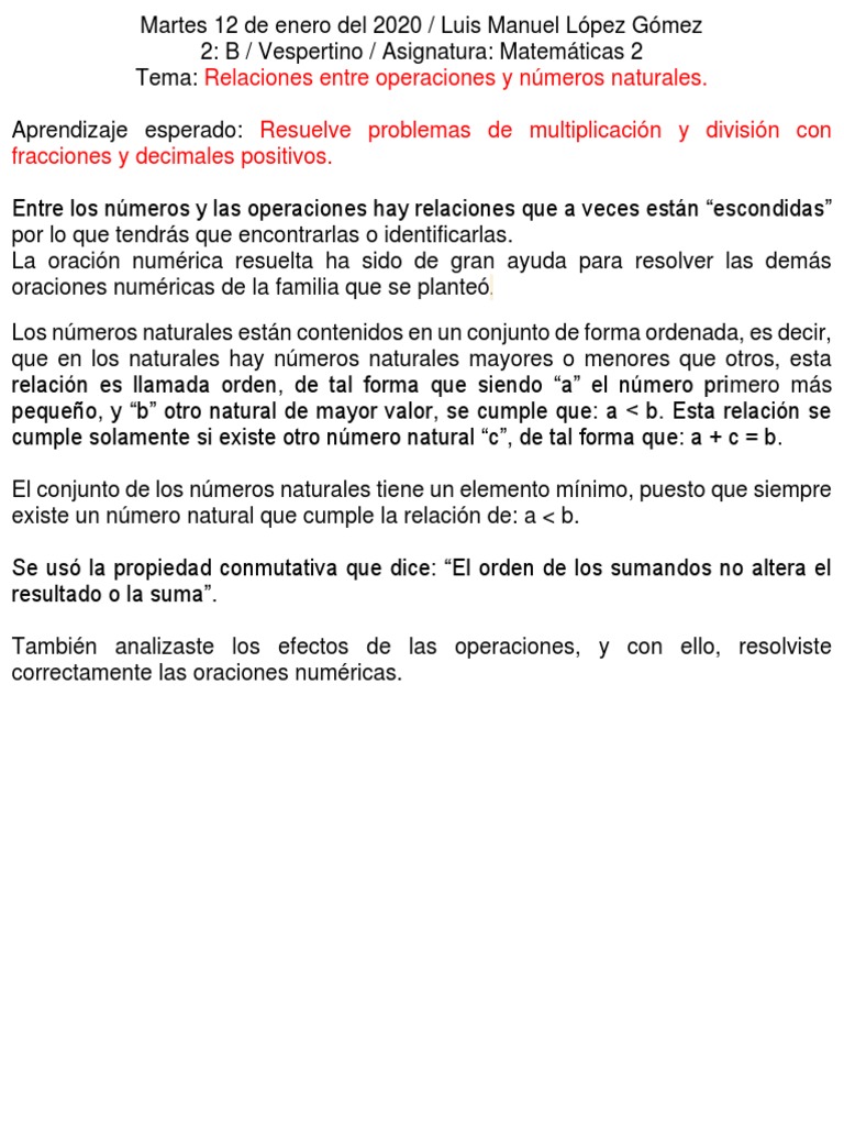 Anotaciones de Matemáticas Completas | PDF | Multiplicación | Número ...