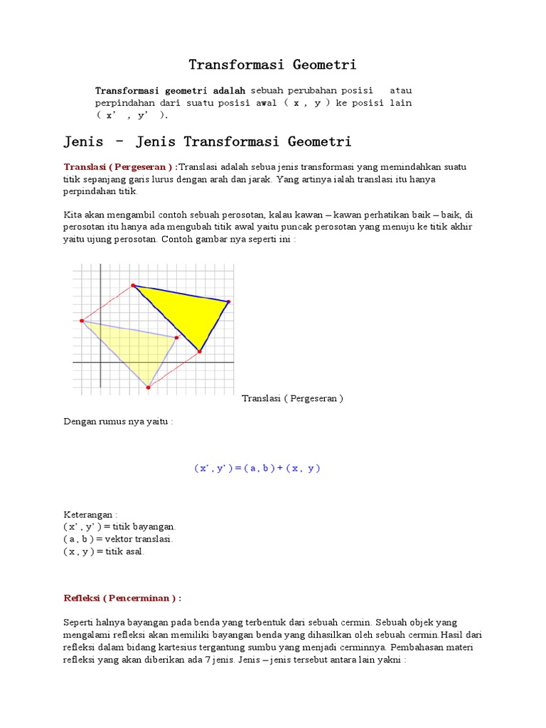 Transformasi Geometri 2 | PDF