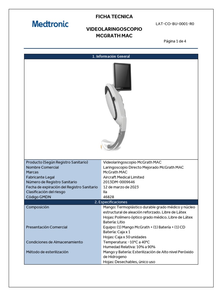 FICHA TECNICA McGrath Mac | PDF | Informática y tecnología de la ...