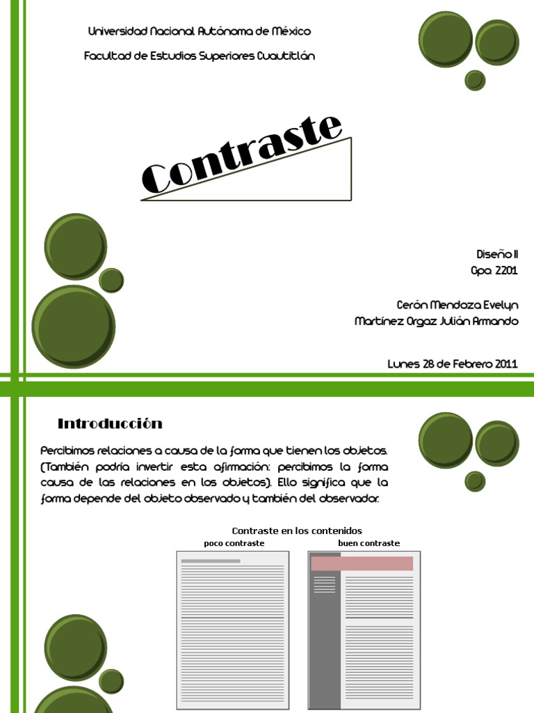 Tipos y Significado del Contraste Visual | PDF | Percepción visual | Color