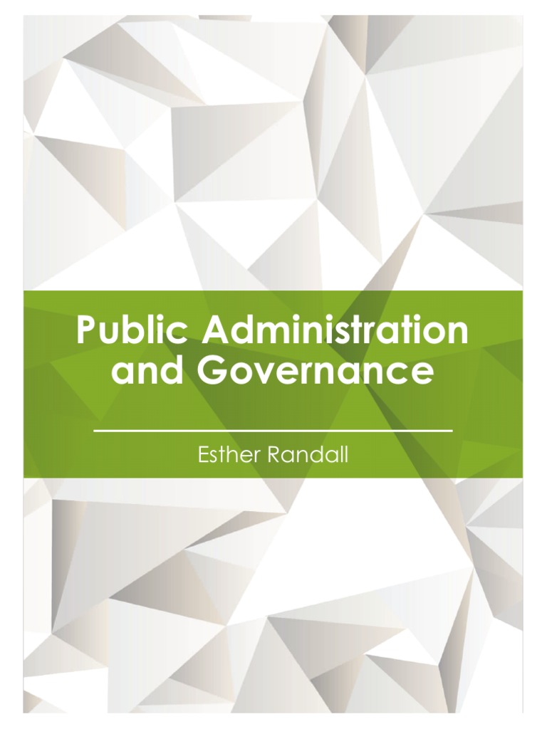 Public Administration and Governance: Esther Randall | PDF | Policy ...