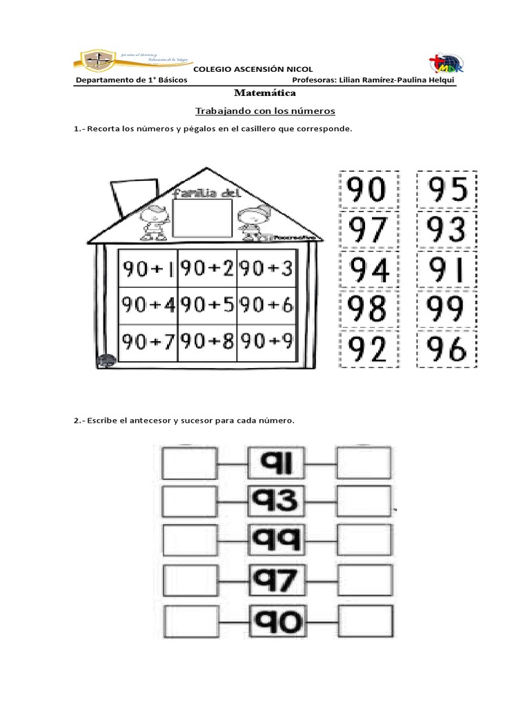 Guía Trabajando Con Los Números | PDF
