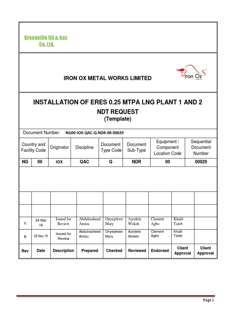 NDT Request (Template) | PDF | Nondestructive Testing | Welding