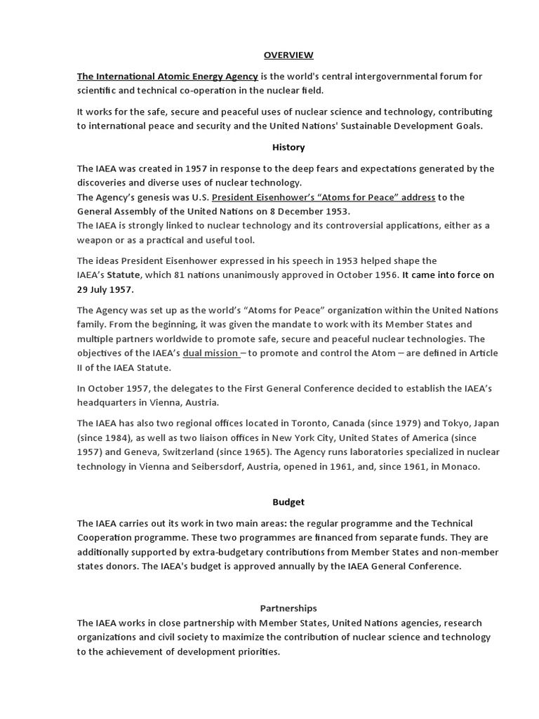 IAEA: Nuclear Cooperation & Governance | PDF | Politics | Self-Improvement