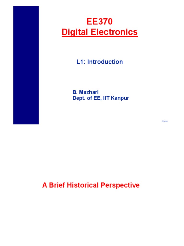 EE370 L1 Introduction | PDF | Integrated Circuit | Microprocessor