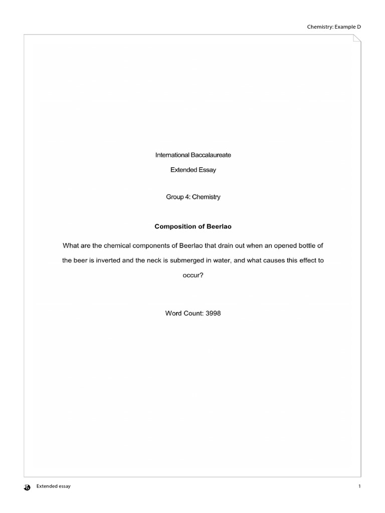 EE Chemistry Sample D (First Exam 2018) | PDF | Vocational Education ...