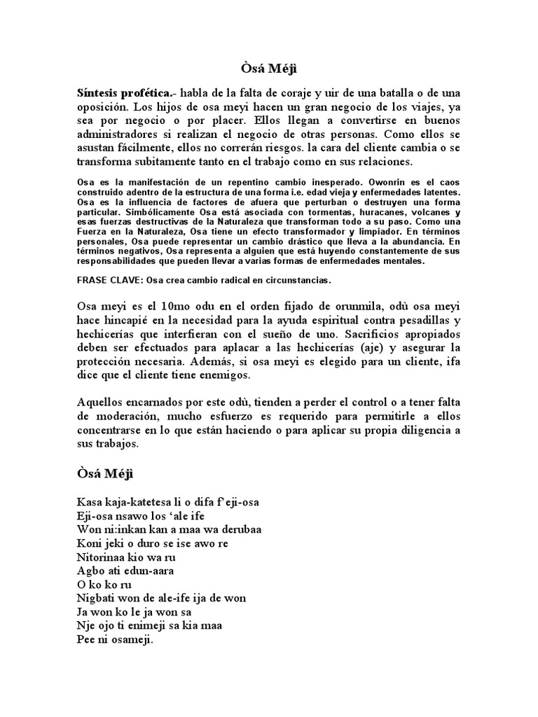 Osa Meji | PDF | Salud y bienestar