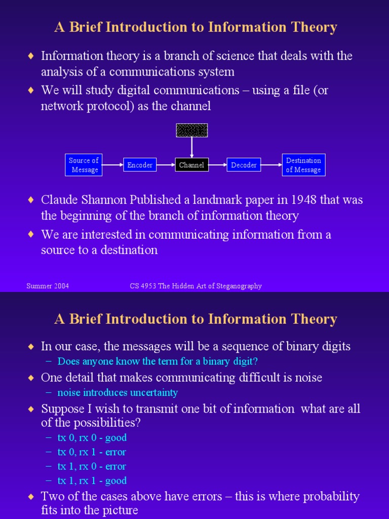 L03 Information Theory | PDF | Information | Telecommunications Engineering