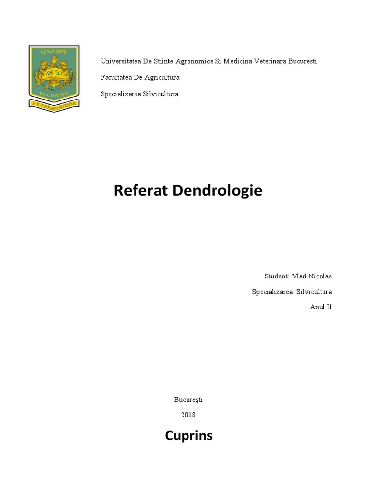 Proiect Dendrologie | PDF