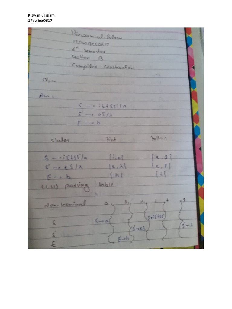 Compiler Costructor Paper | PDF