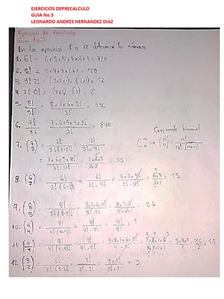 Precalculo - 3ra Guía de Ejercicios Resueltos | PDF