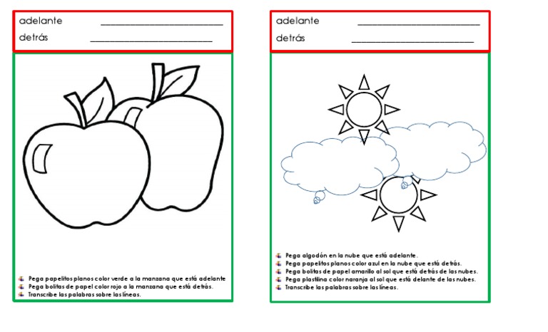 Hoja De Trabajo Sobre Las Partes De Una Manzana