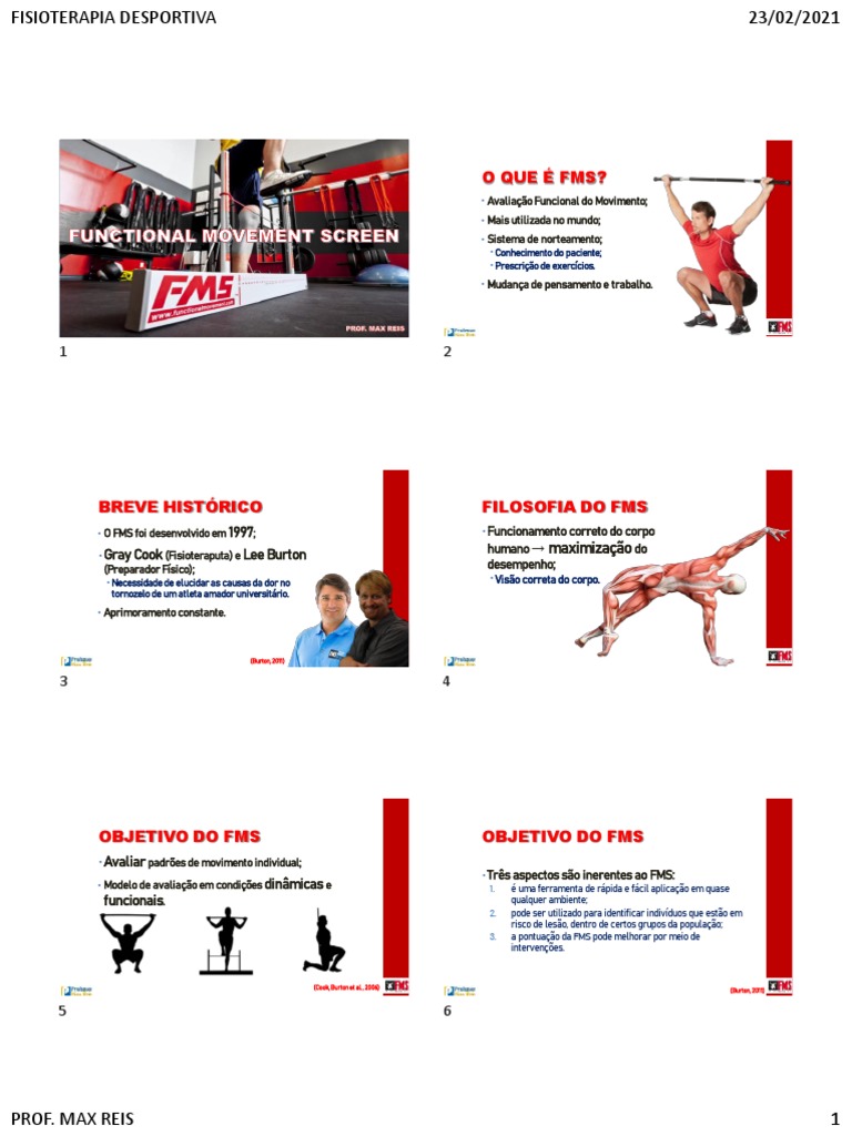 Avaliação FMS na Fisioterapia Desportiva | PDF | Flexibilidade ...
