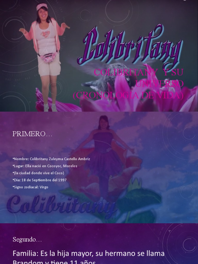 Colibritany y Su Universo (Cronología de Vida) | PDF