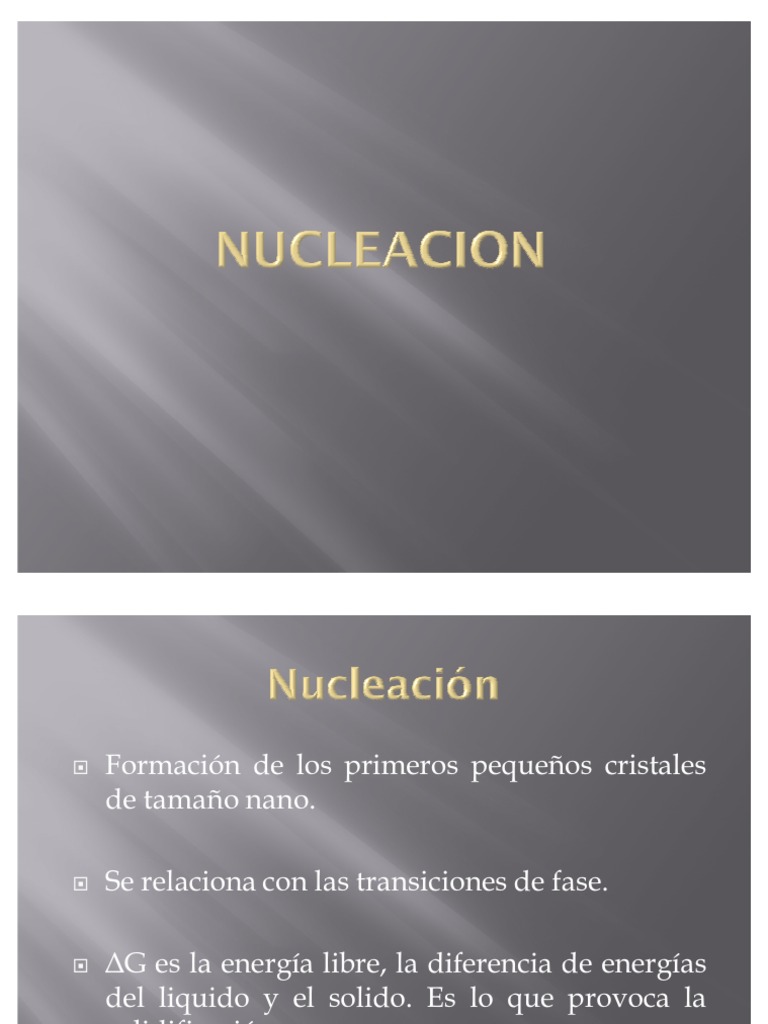 Nucleacion | PDF | Nucleación | Temperatura