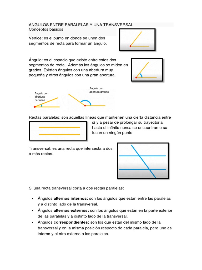 Teórico Matemática Rectas y Transversales | PDF | Geometría | Espacio