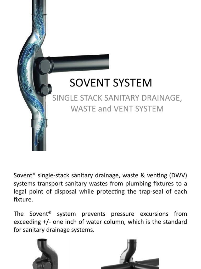 Sovent System: Single Stack Sanitary Drainage, Waste and Vent System | PDF