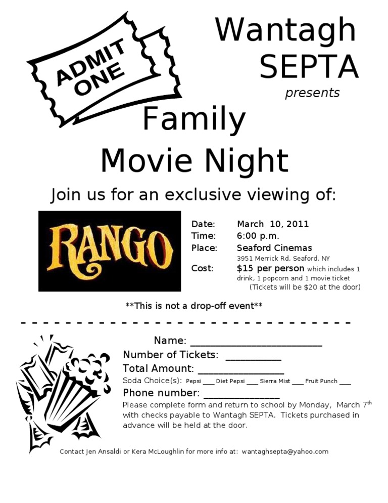 Wantagh Family Movie Night Event | PDF