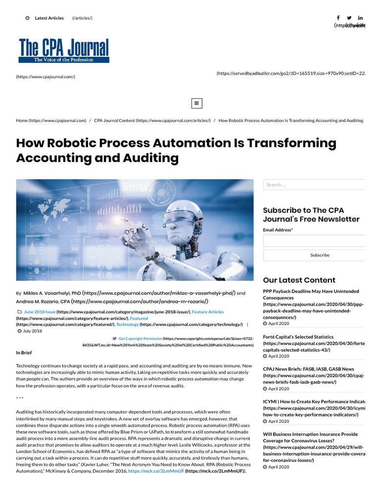 How Robotic Process Automation Is Transforming Accounting and Auditing | PDF | Audit | Automation