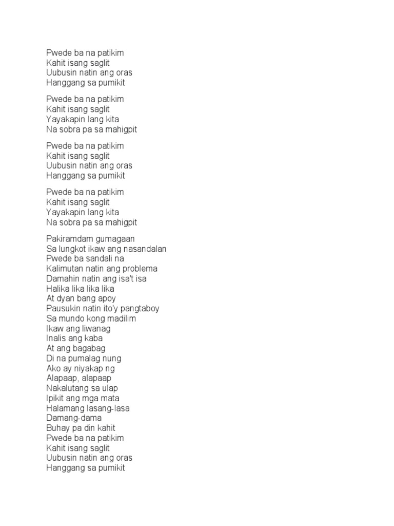 Pwede Ba Na Patikim | PDF