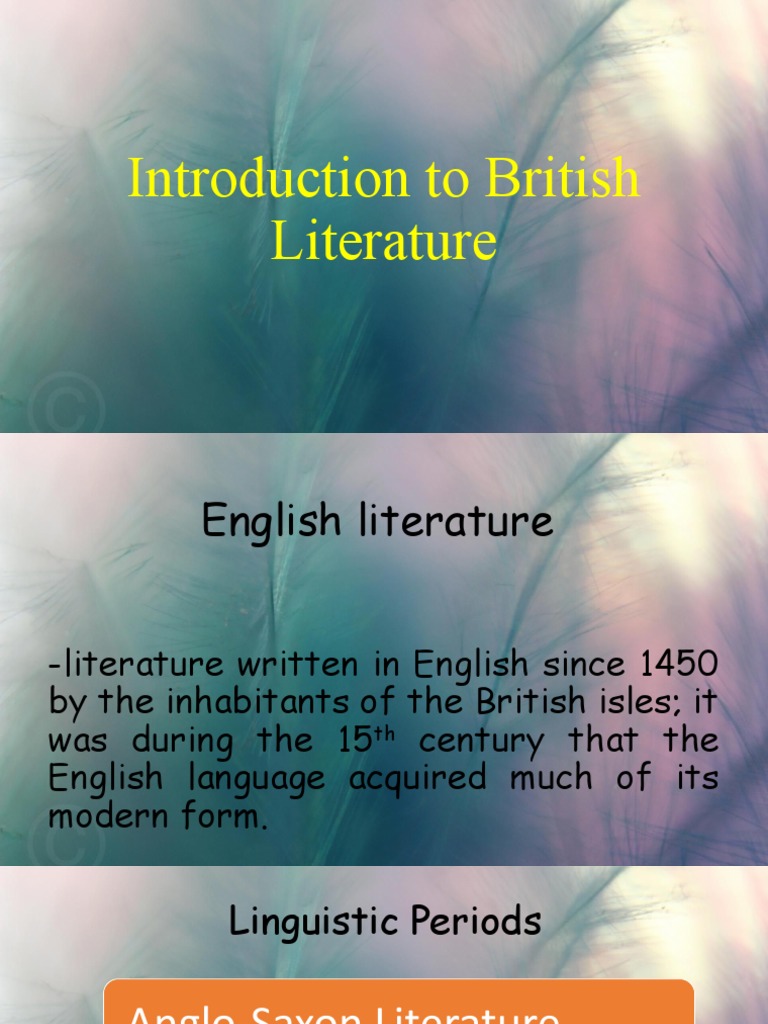 Introduction To British Literature | PDF | Beowulf | Poetry